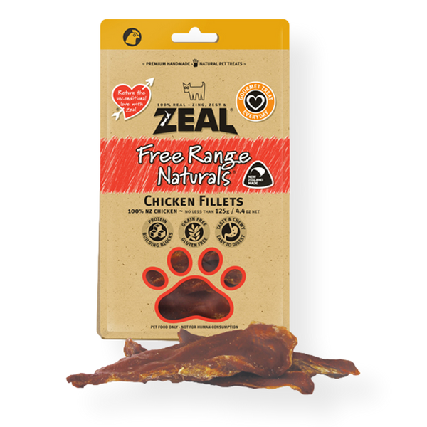 Zeal Free Range Chicken Fillets 125g – Pet Connect NZ